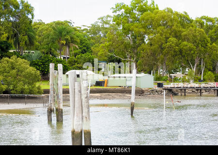 Beach from the jetty at Russell, Bay of Islands, Northland, North ...
