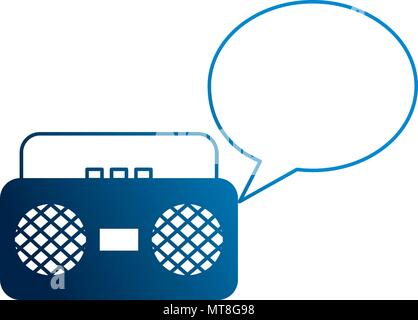 Vintage radio with a comic bubble Stock Vector Image & Art - Alamy
