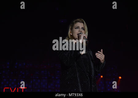 Naples, Italy. 28 May, 2018. The italian singer Emmanuela Marrone, also ...