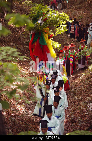 Gangneung, South Korea - June 21, 2023: Shamanistic ritual at the ...
