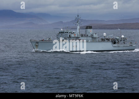 The Royal Navy Hunt class mine counter measures vessel HMS HURWORTH ...