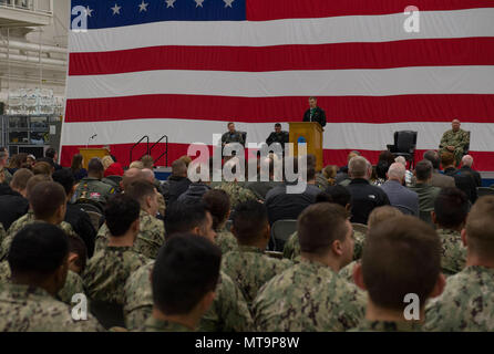 OAK HARBOR, Wash. (May 18, 2018) Capt. Tabb Stringer, commander ...