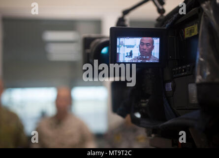 Australian Army officer Brigadier Ben James, left), AM, DSM, Commander ...