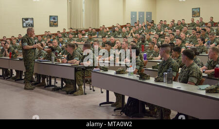 U.S. Marines with The Basic School (TBS) speak with Montford Point ...