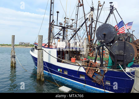 commercial fishing boats, Montauk Harbor, Long Island, NY Stock Photo ...