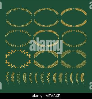 Laurels and wreaths. Design elements for invitations, greeting cards ...