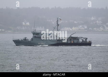 FGS Bad Bevensen (M1063), a Frankenthal-class minehunter of the German ...