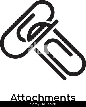 attachments icon on white background. Simple element illustration from ...