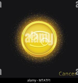 Golden Cancer sign Stock Vector Image & Art - Alamy