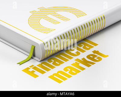 Money concept: book Euro, Financial Success on white background Stock ...