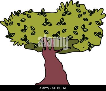 color tropical tree natural stalk botanic Stock Vector Image & Art - Alamy