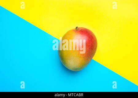fresh ripe yellow mango split macro close up isolated on white ...