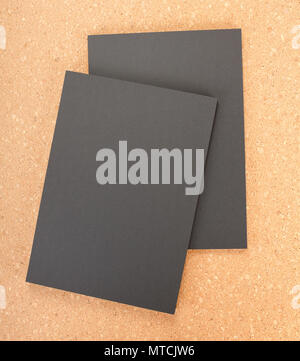 Blank flyer poster on cork board Stock Photo - Alamy