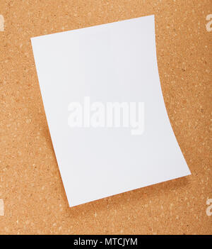 Blank flyer poster on cork board Stock Photo - Alamy