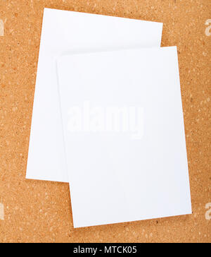 Blank flyer poster on cork board Stock Photo - Alamy