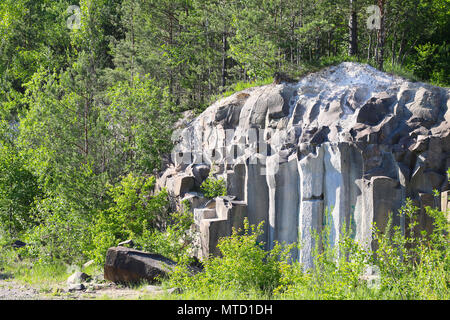 Basalt columns pile landscape rock in nature. Beautiful stone landscape ...