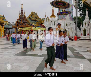 Shinbyu is the Burmese term for a novitiation ceremony (pabbajja) in ...