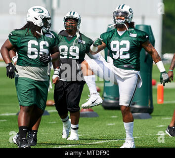 New York Jets defensive linemen Eric Watts (95) during organized team ...