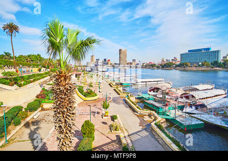 Scenic ornamental garden on the Nile river is best place to relax on ...