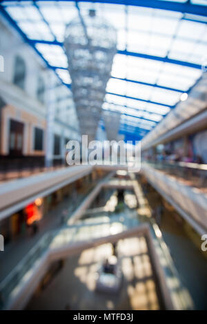 busy crowd inside shopping mall multi level Stock Photo - Alamy