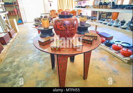 Lacquerware store in Bagan, Myanmar (Burma Stock Photo - Alamy
