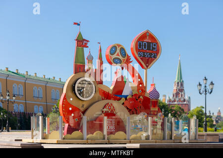 The countdown Timer for the Russia World Cup 2018 in Moscow Stock Photo ...