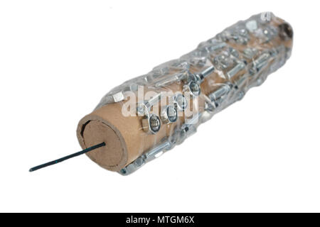 Pipe Bomb with Fragmentation isolated on white Stock Photo - Alamy