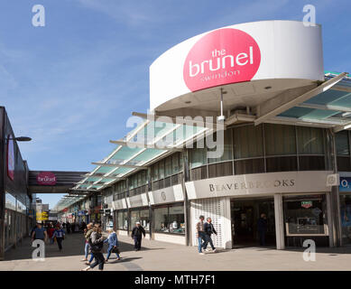 Brunel Centre pedestrianised street from Regent Street, town centre of ...