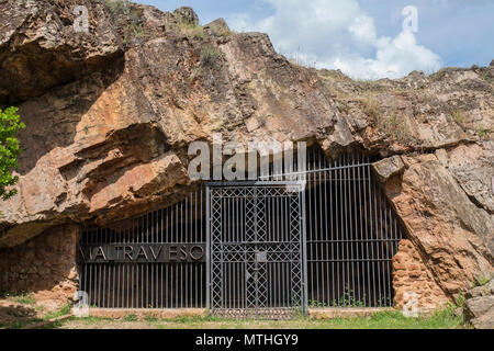 Maltravieso Cave entrance at Caceres City. Famous location with ...