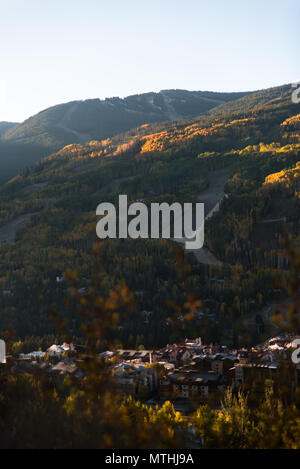 Sunrise over Vail Valley, Colorado during early Autumn Stock Photo - Alamy