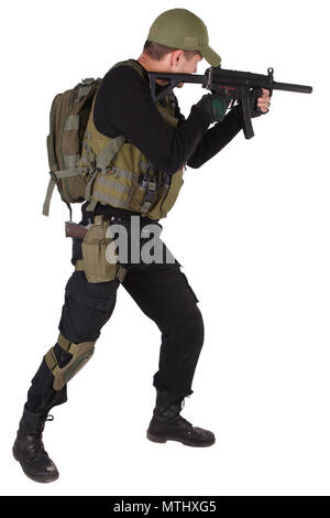 Private military contractor - mercenary with mp5 submachine gun ...