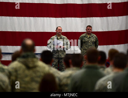 Col. Gentry Boswell, the commander of the 28th Bomb Wing (left), and ...