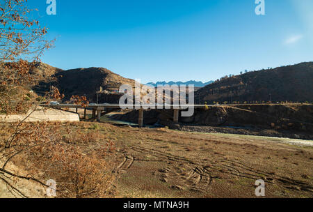Landscape of Tunceli city, Tunceli bridge and Munzur River in eastern ...