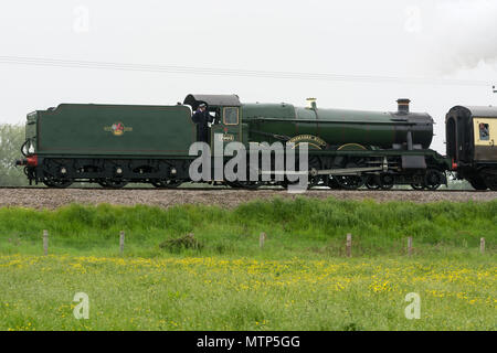 GWR Hall Class "Foremarke Hall" steam locomotive, Gloucestershire and ...