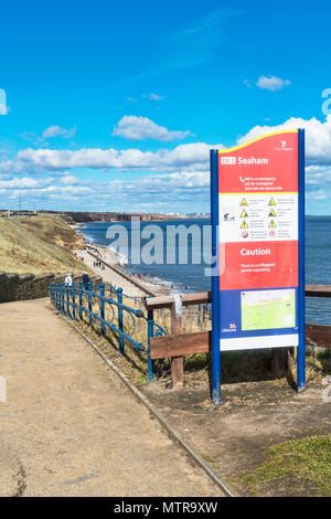 Seaham beach, promenade, Cleveland, County Durham, England, UK Stock ...
