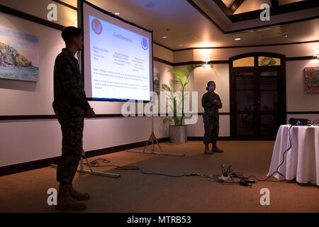Family members of U.S. Marine Lance Cpl. Chance Phelps attend the ...