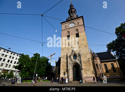Bell tower and Oslo Cathedral Stock Photo - Alamy