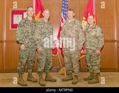 (Left) Maj. Gen. Patrick E. Matlock, commanding general of the 1st ...