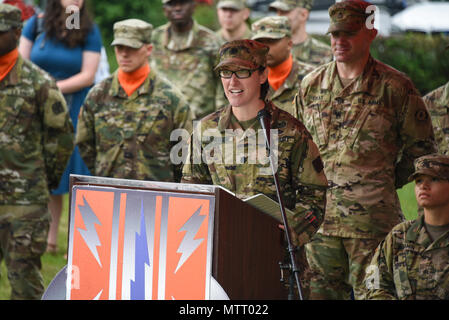 U.S. Army Lt. Col. Heather McAteer, commander of the 44th Expeditionary ...