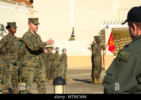 Lt. Col. Shawn P. Grzybowski, third from left, the commanding officer ...