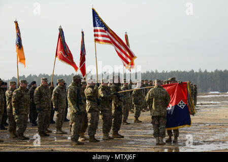 Command Sgt. Maj. Christopher David Gunn, left, and Col. Christopher R ...