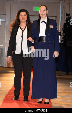 146th Airlift Wing's Master Sgt. Kelly Abbott and her fiancée Yohana ...