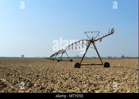 Motta Baluffi (Cr),Italy, a mobile system of artificial irrigation,in a ...