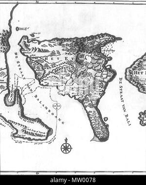 Map of Bali 17th century Stock Photo - Alamy