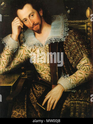 The portrait of Peter Saltonstall, painted in 1610, captures a ...