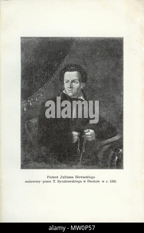 The portrait of Juliusz Słowacki, painted in the 19th century, captures ...