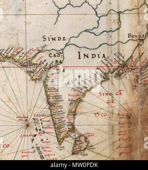 Portuguese map of Asia, 1630 Stock Photo - Alamy
