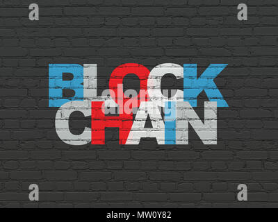 Cryptocurrency concept: Painted multicolor text Ethereum on Digital ...