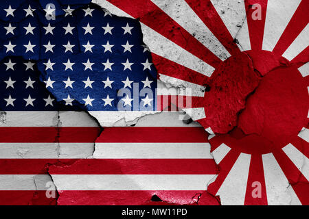 flags of USA and Japan in WW2 Stock Photo - Alamy