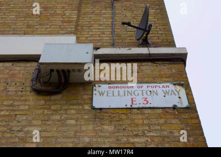 An old street sign for the Borough of Poplar (which no longer exists ...